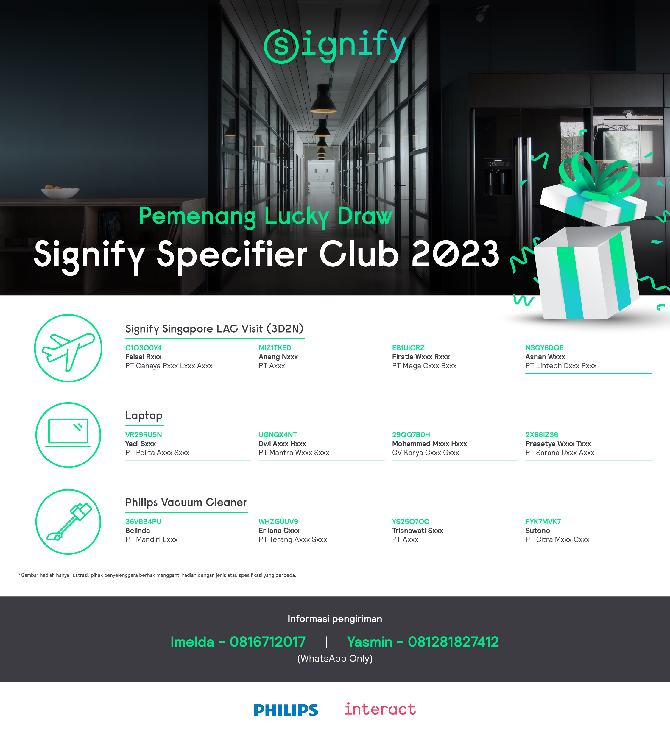 Pengumuman Pemenang Lucky Draw SSC 2023 | Signify Specifier Club