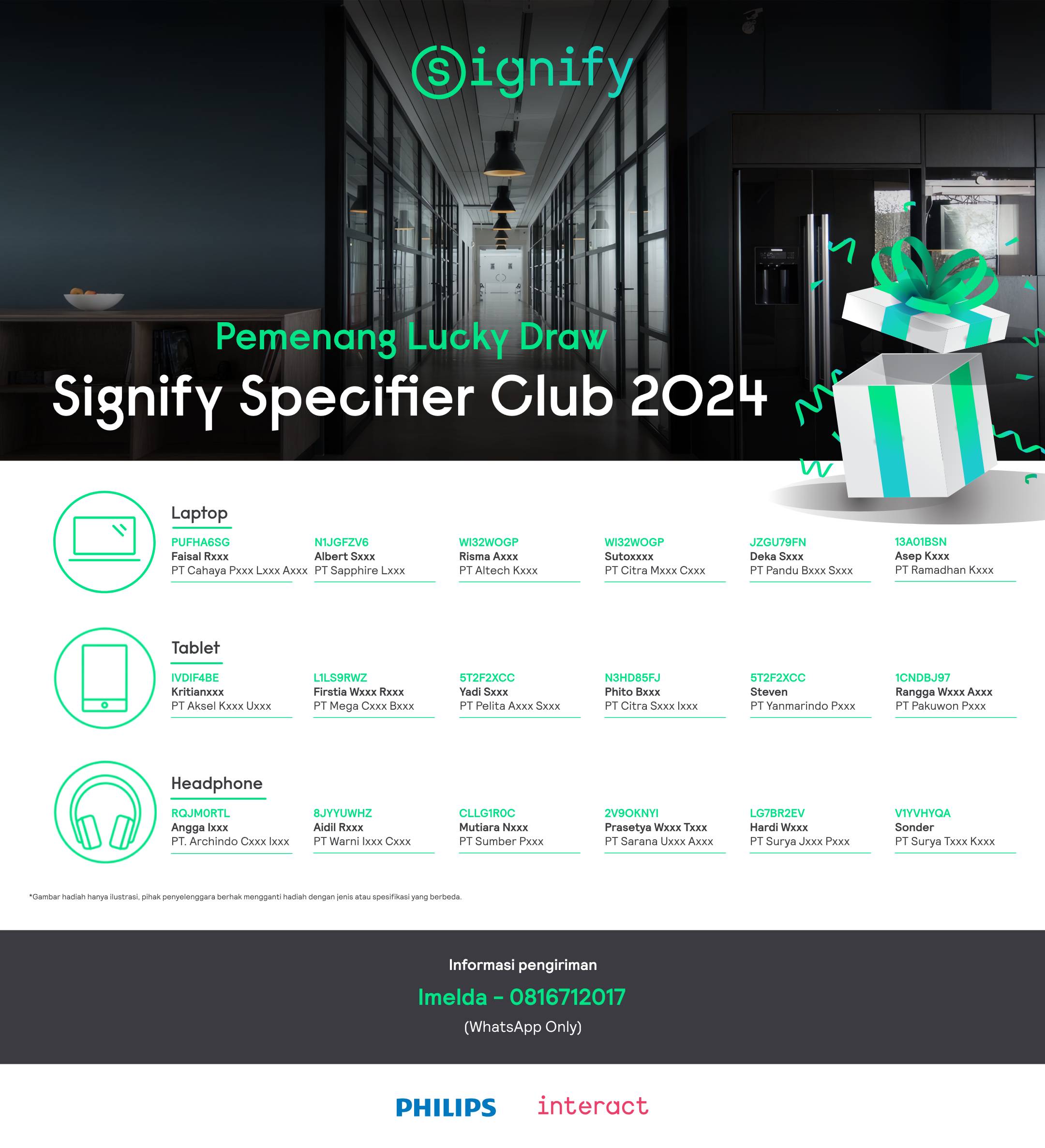 Pengumuman Pemenang Lucky Draw SSC 2024 | Signify Specifier Club
